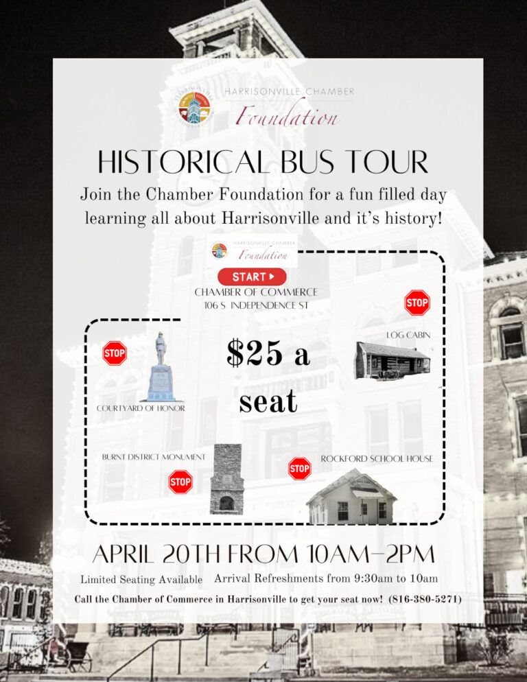 Harrisonville Chamber Foundation Historical Bus Tour Flyer ...